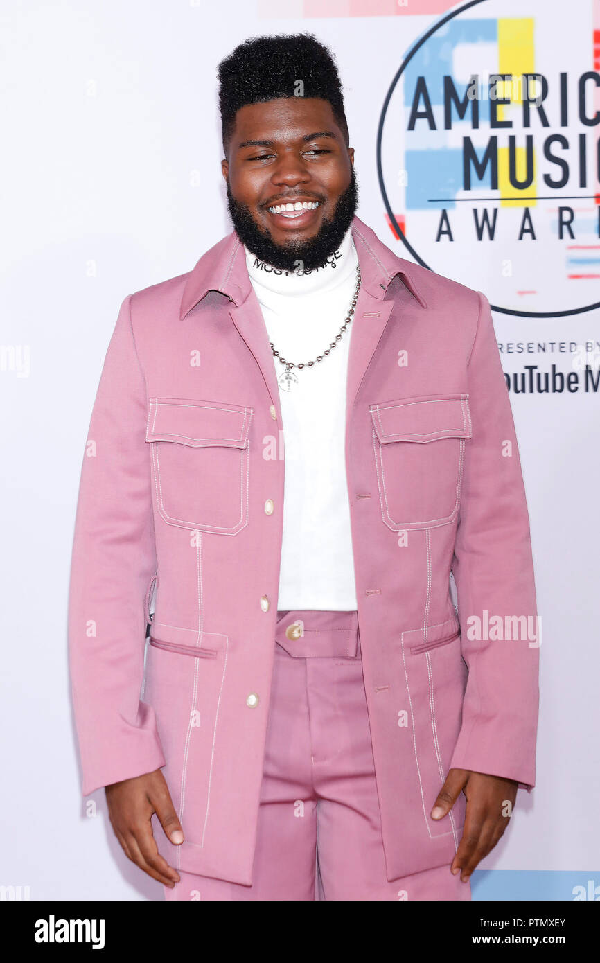 LOS ANGELES, USA - OCTOBER 9: Khalid photographed on the red carpet of ...