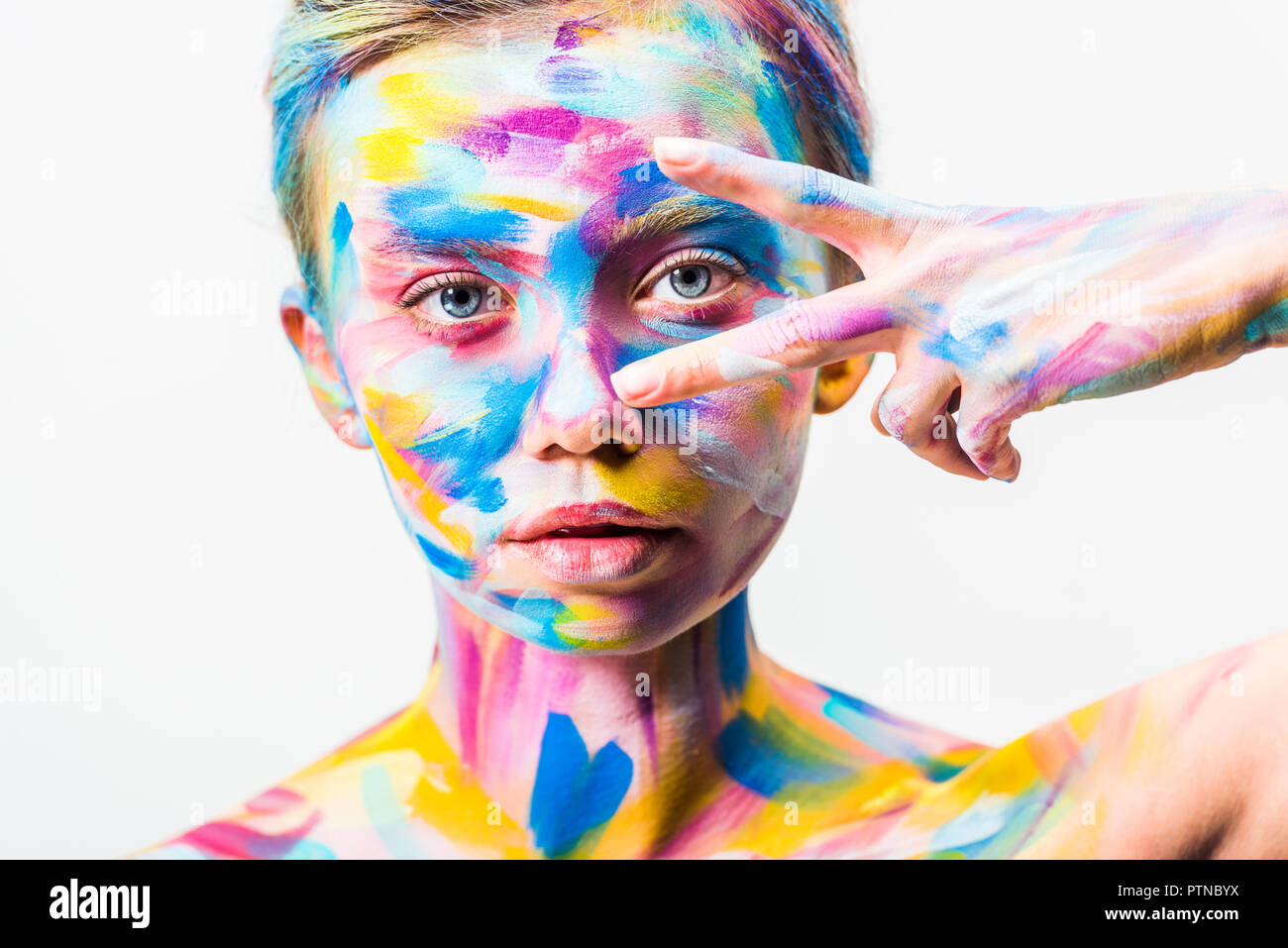 Two people body art hi-res stock photography and images - Alamy