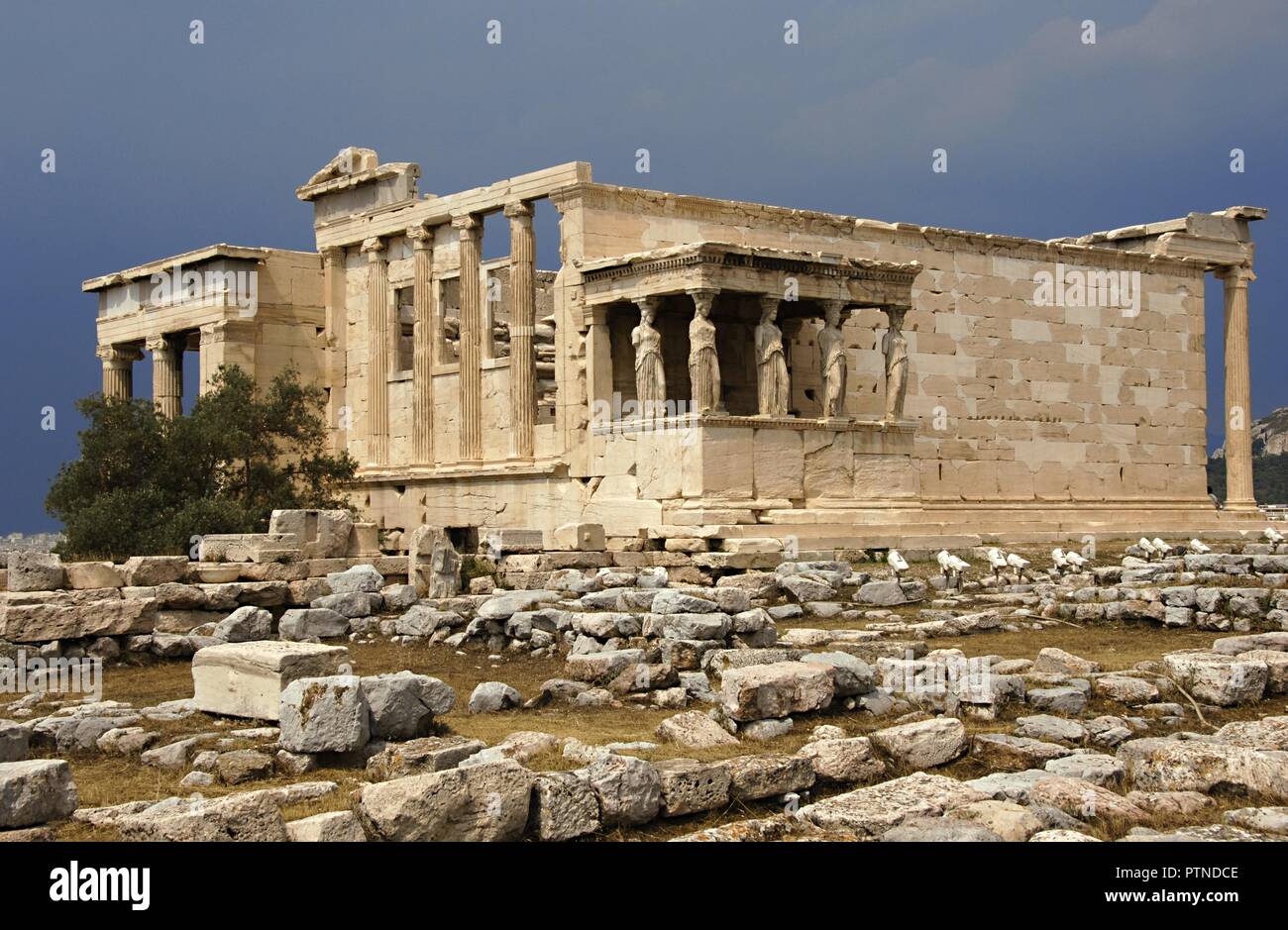 Greece. Athens. Acropolis. Erechtheion. Ionic temple which was built in ...