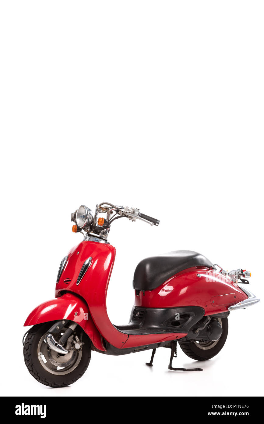 Girl on motor scooter Cut Out Stock Images & Pictures - Alamy