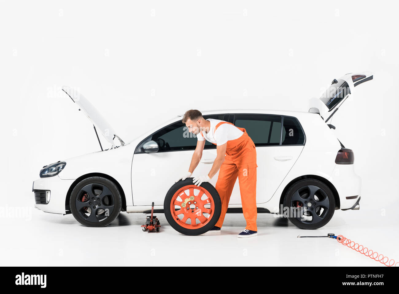 Pushing car hi-res stock photography and images - Alamy