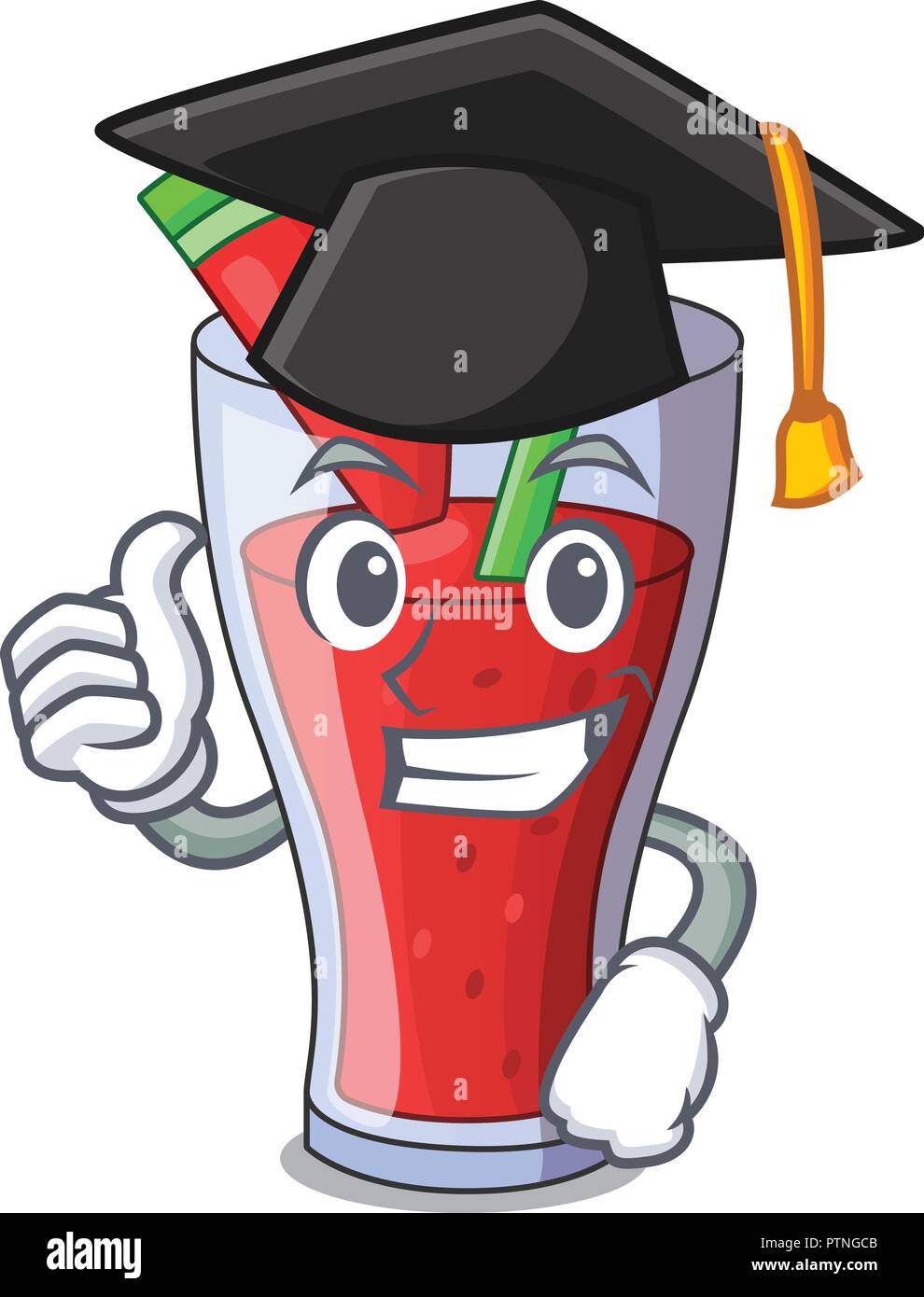 Graduation healthy watermelon juice on table cartoon Stock Vector Image ...