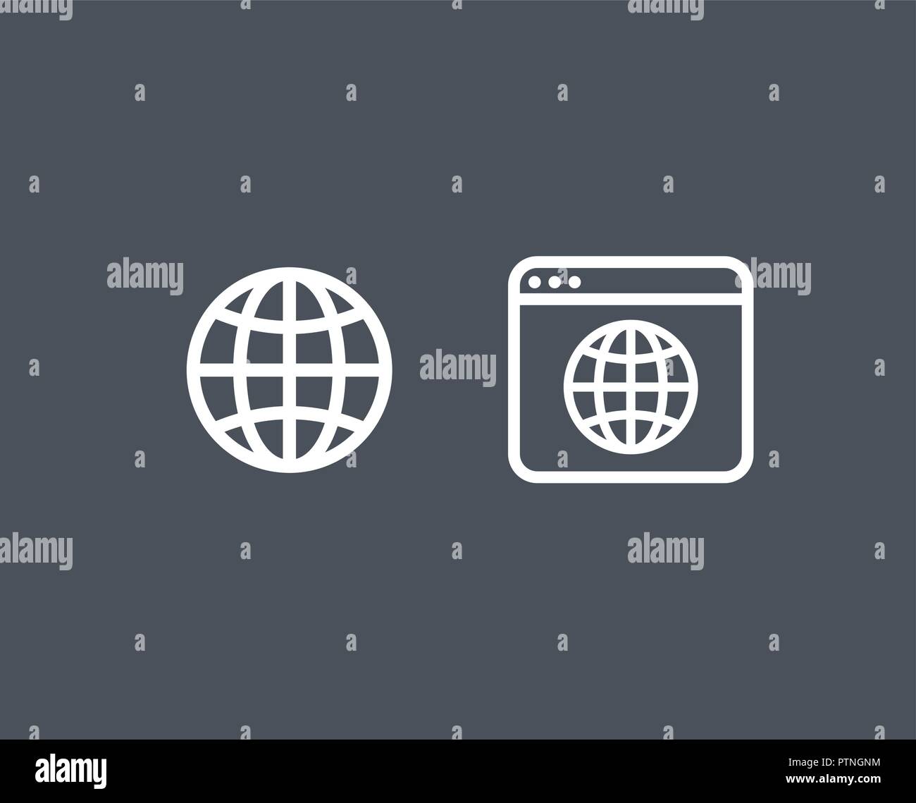 Web icons in trendy flat style isolated on background. Web icon page ...
