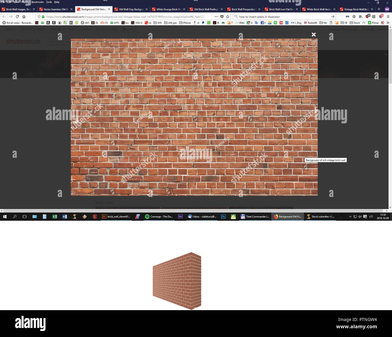 Diagonal brown brick wall texture with a perspective is isolated on ...