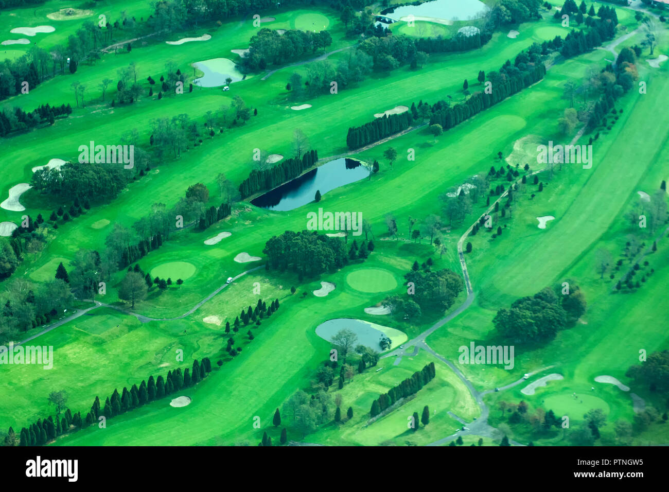 top view of golf course field Stock Photo - Alamy