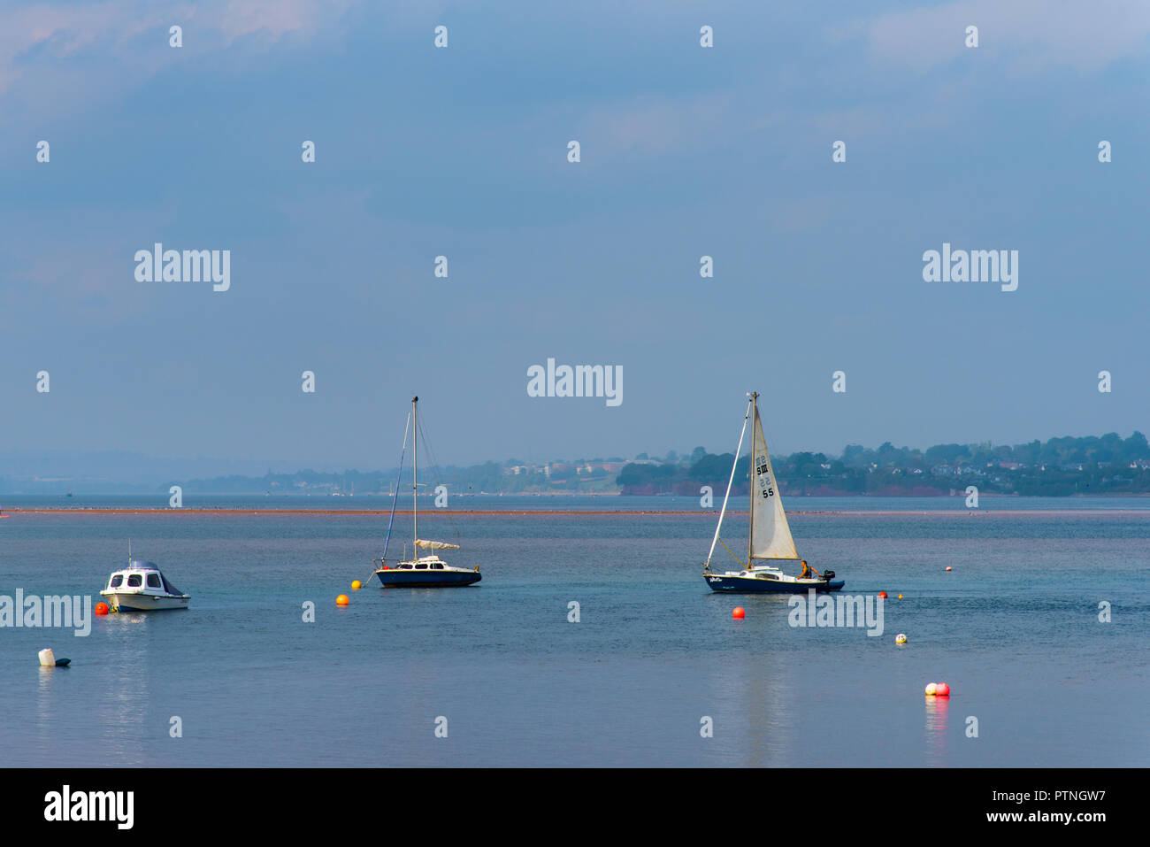 Sailing on the River Exe Estuary, Exmouth, Devon, UK Stock Photo - Alamy