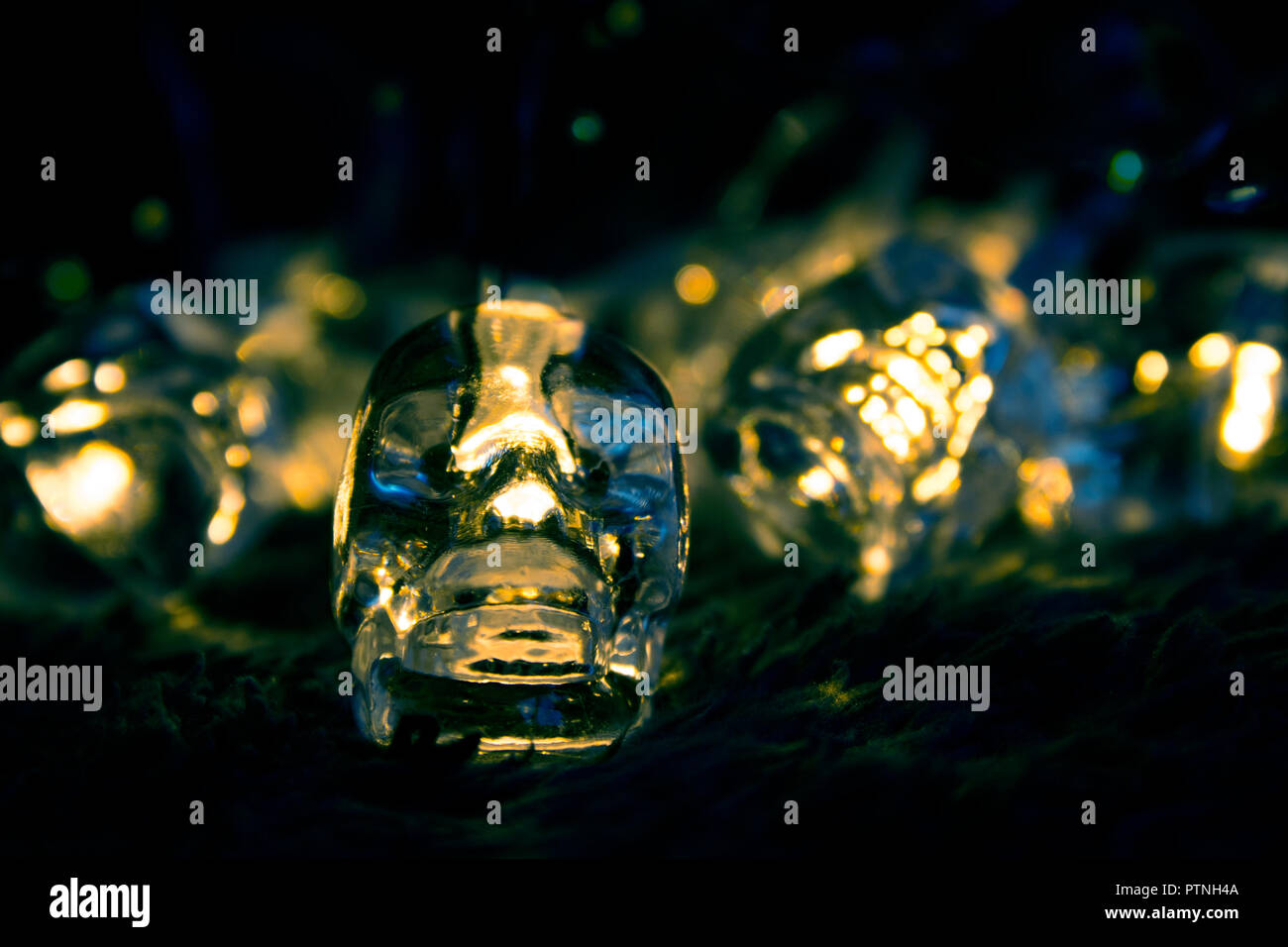 Human skull with light bulb hi-res stock photography and images - Alamy
