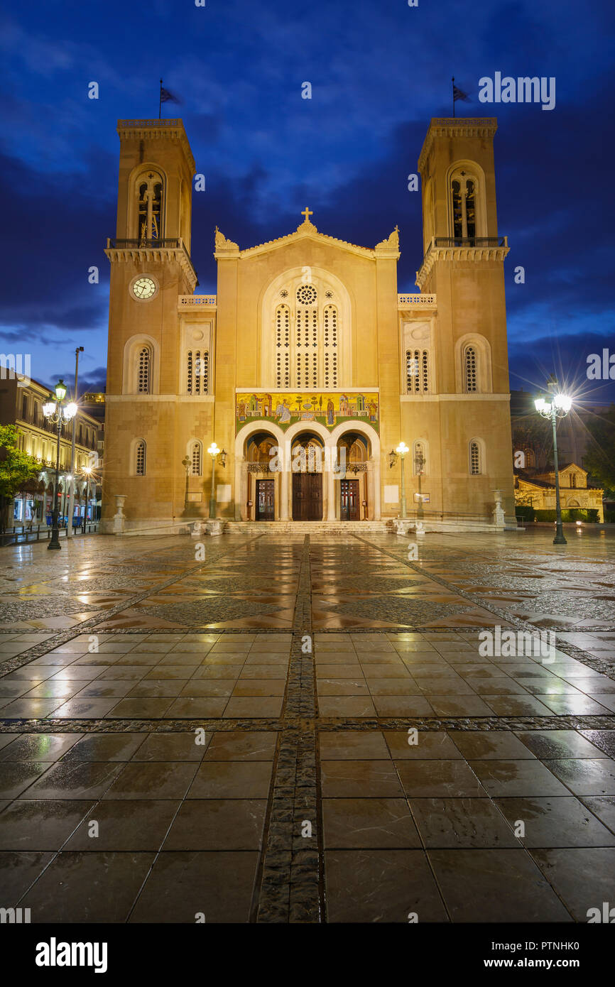 Athens, Greece - September 29, 2018: Metropolitan cathedral of Athens ...