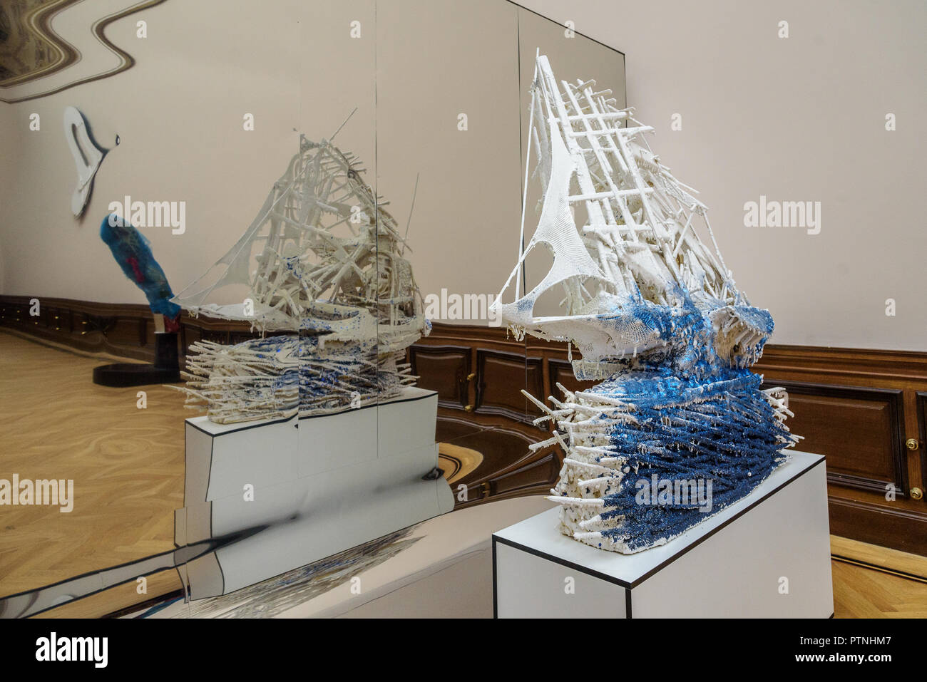 Exhibition hall with objects by Petr Pisarik (CTK Photo/Petr Salek ...