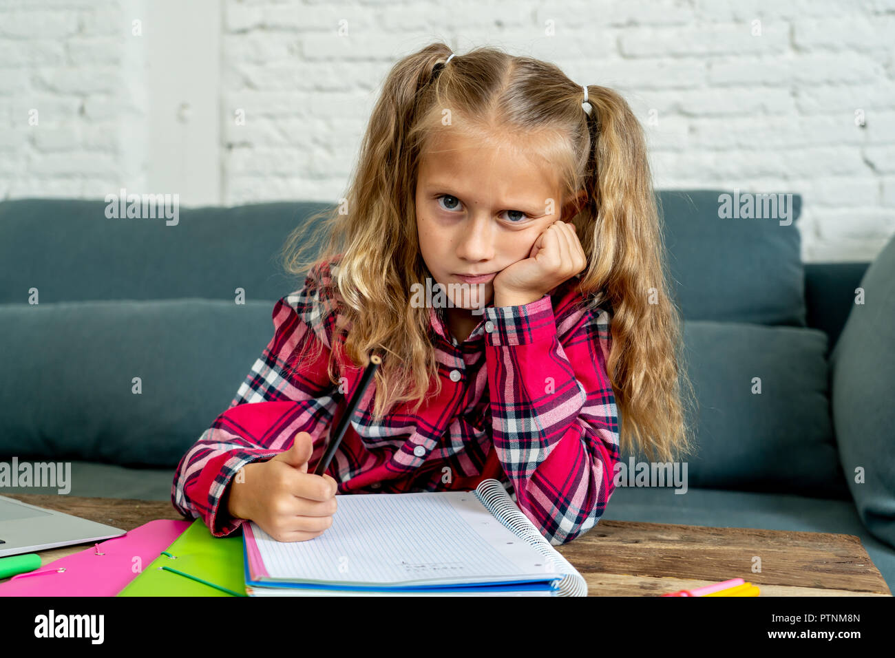 School girl sad exam hi-res stock photography and images - Alamy