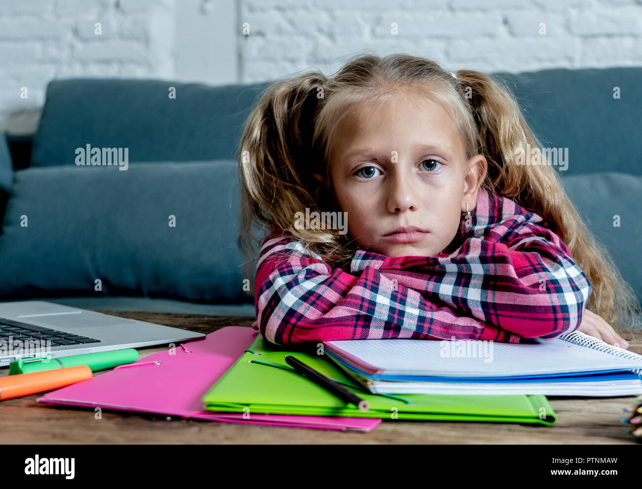 Sad Elementary Student