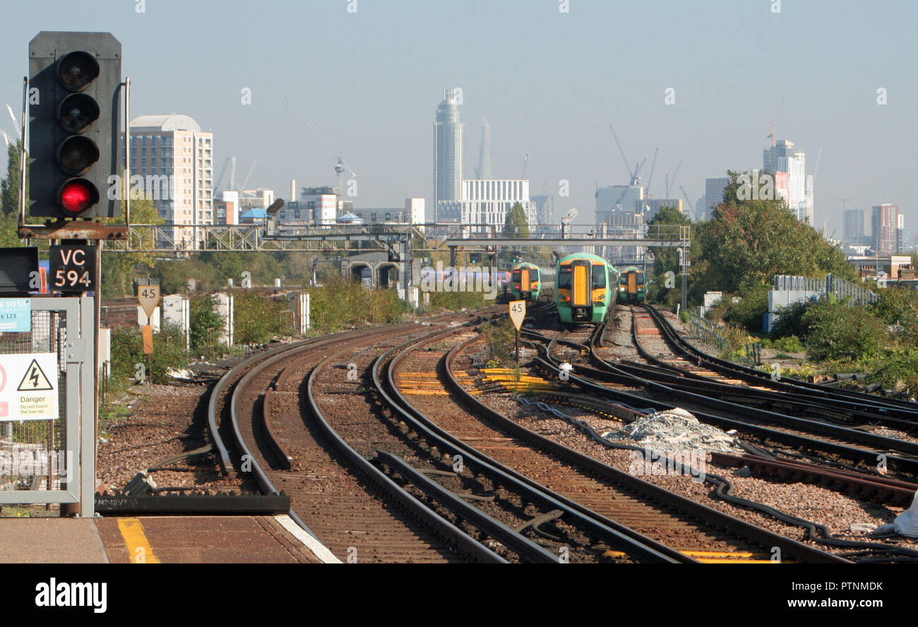Electric Multiple Units in action Stock Photo - Alamy