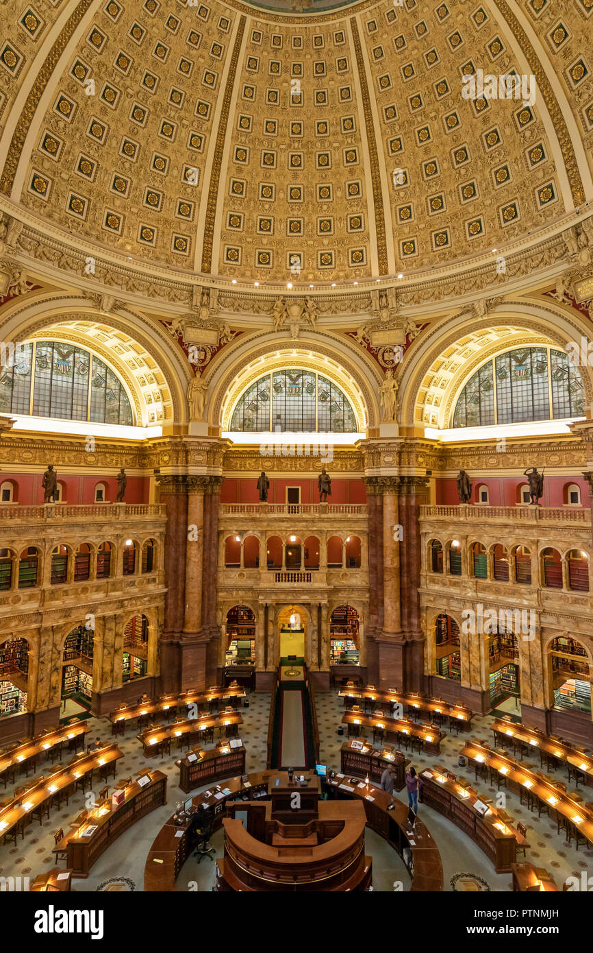 Main reading room library of congress hi-res stock photography and ...