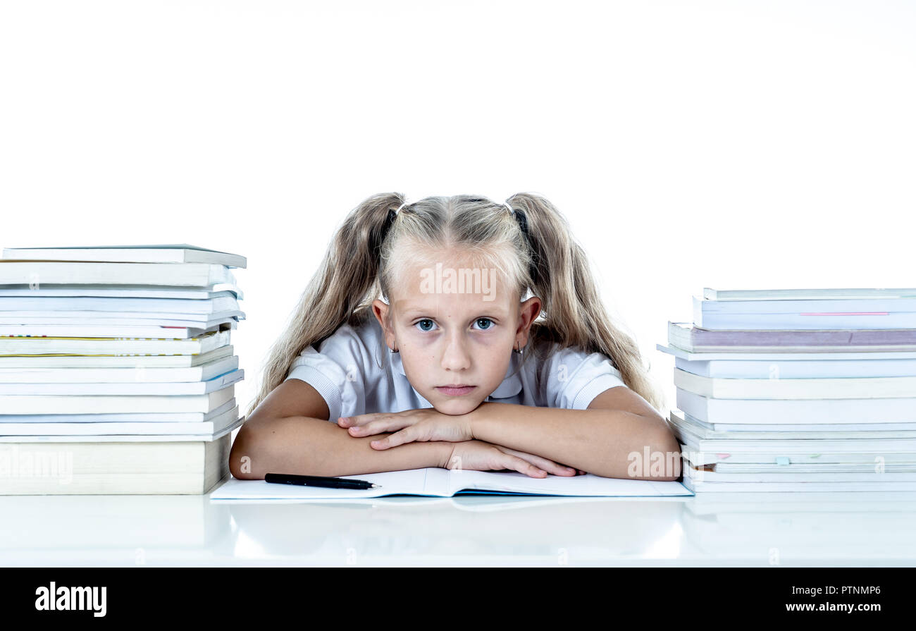 Young schoolgirl doing homework in hi-res stock photography and images ...