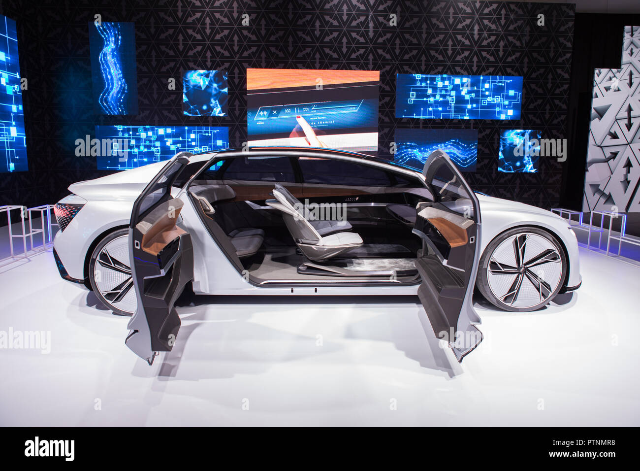 Audi showcases AICON autonomous car technology, a driveless car with ...