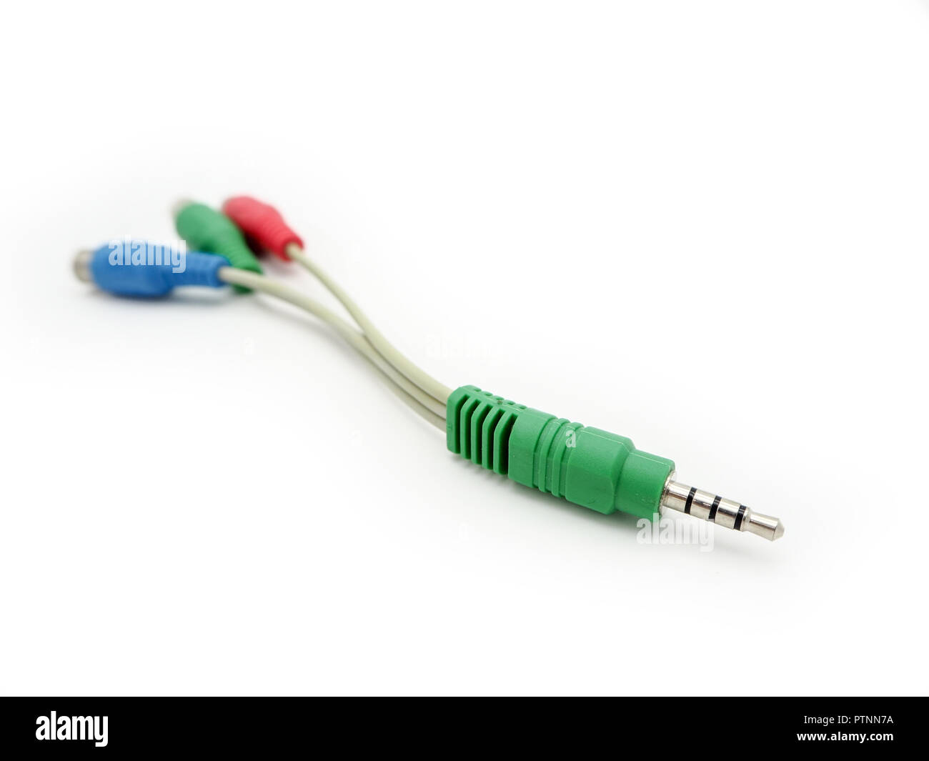 Jack instrument cable isolated on a white background abstraction Stock ...