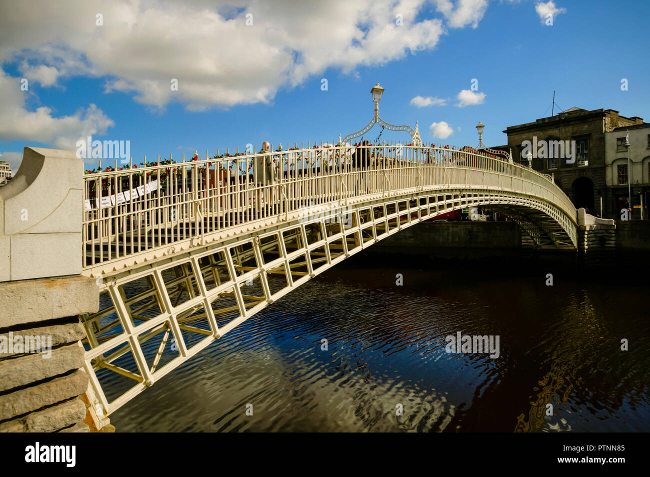 The Ha'Penny Bridge (officially the Liffey Bridge) is a pedestrian ...