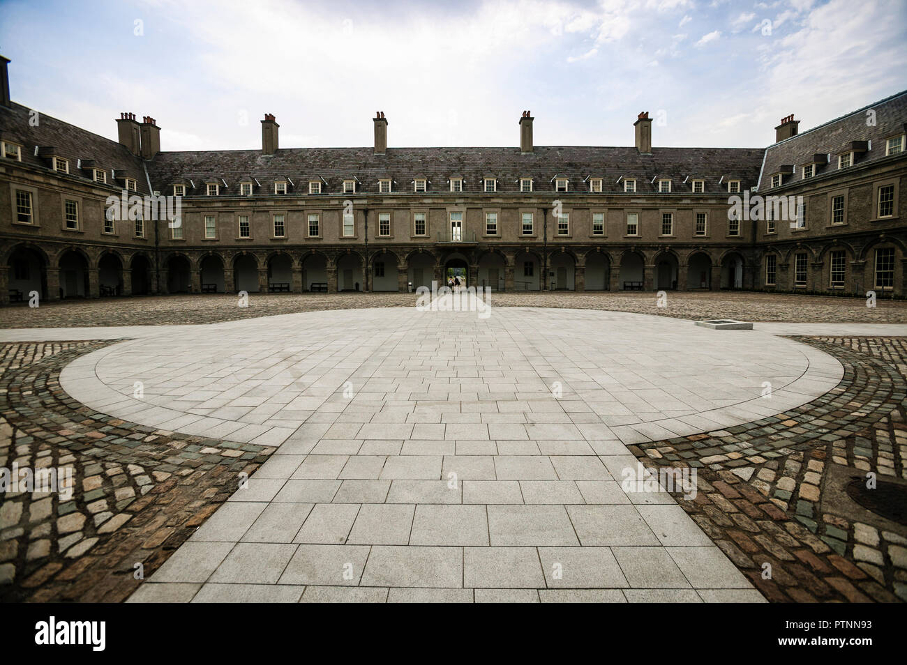 Cobbled square of the Irish Museum of Modern Art at the Royal Hospital ...