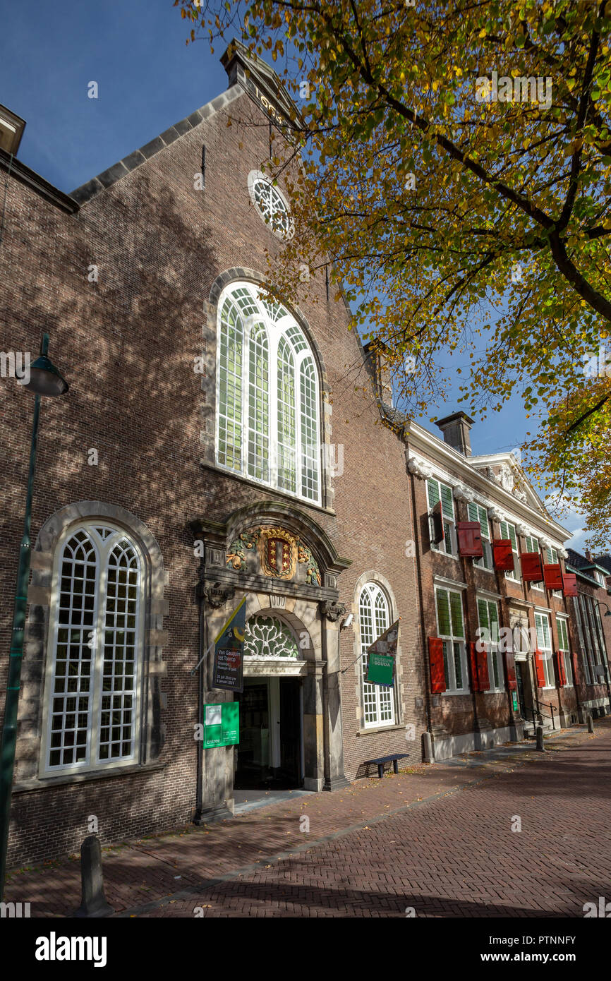THE NETHERLANDS, GOUDA - OCTOBER 10, 2018: Facade of the Museum Gouda ...