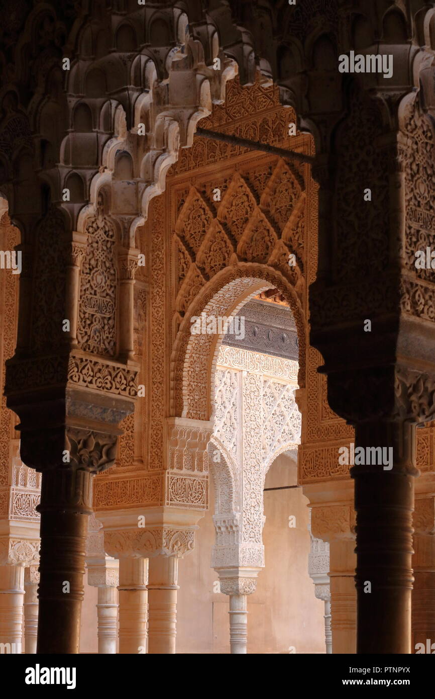 The interior of Alhambra Palace awes visitors with its intricate ...