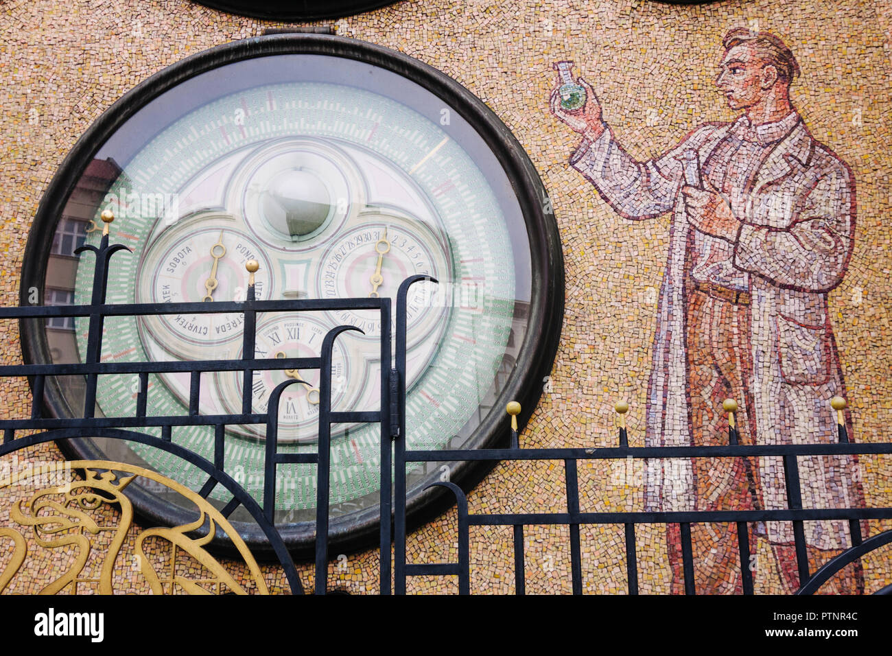 Olomouc, Moravia, Czech Republic : Astronomical clock of the Town Hall ...