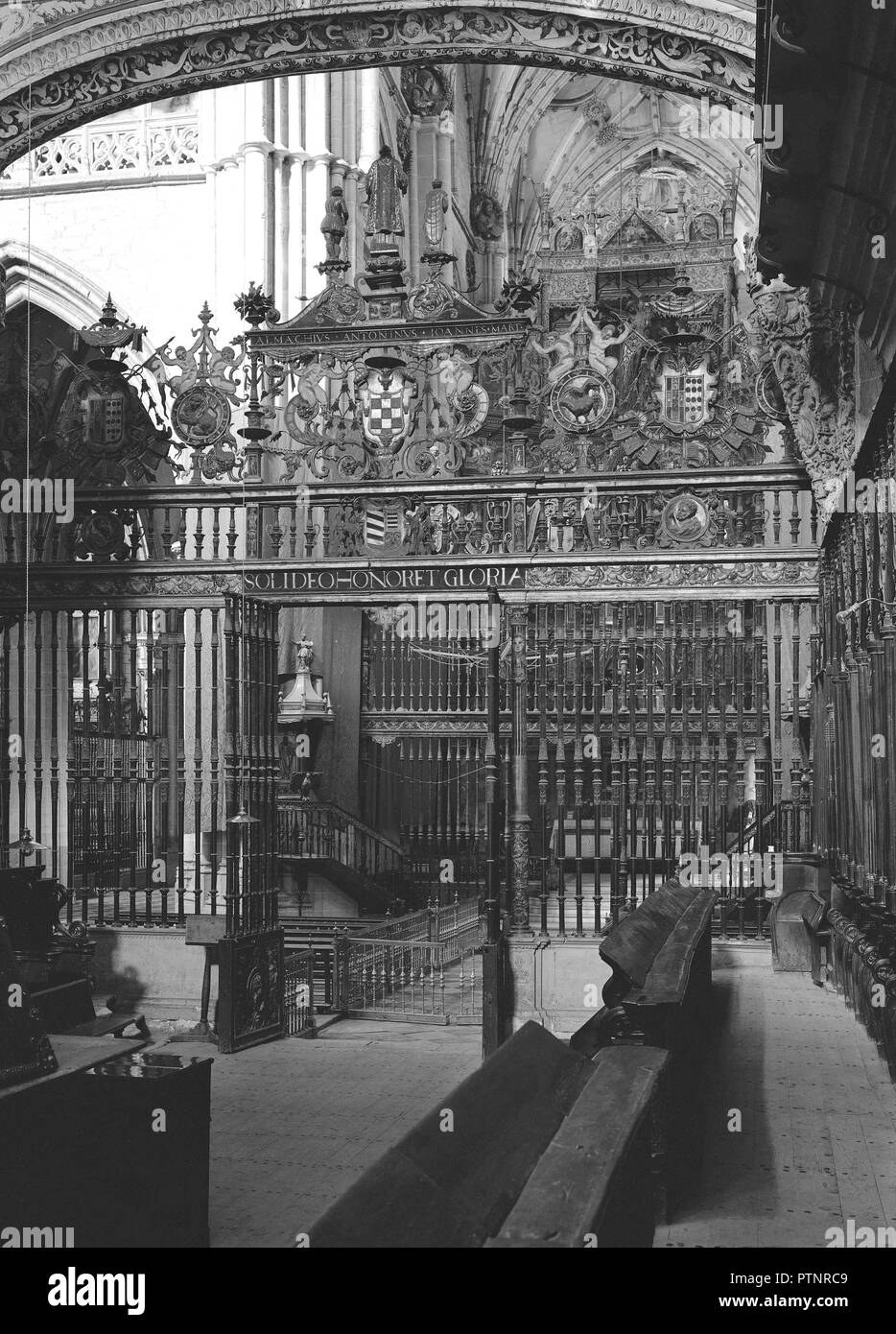 REJA DEL CORO DE LA CATEDRAL DE ASTORGA - FOTOGRAFIA EN BLANCO Y NEGRO ...