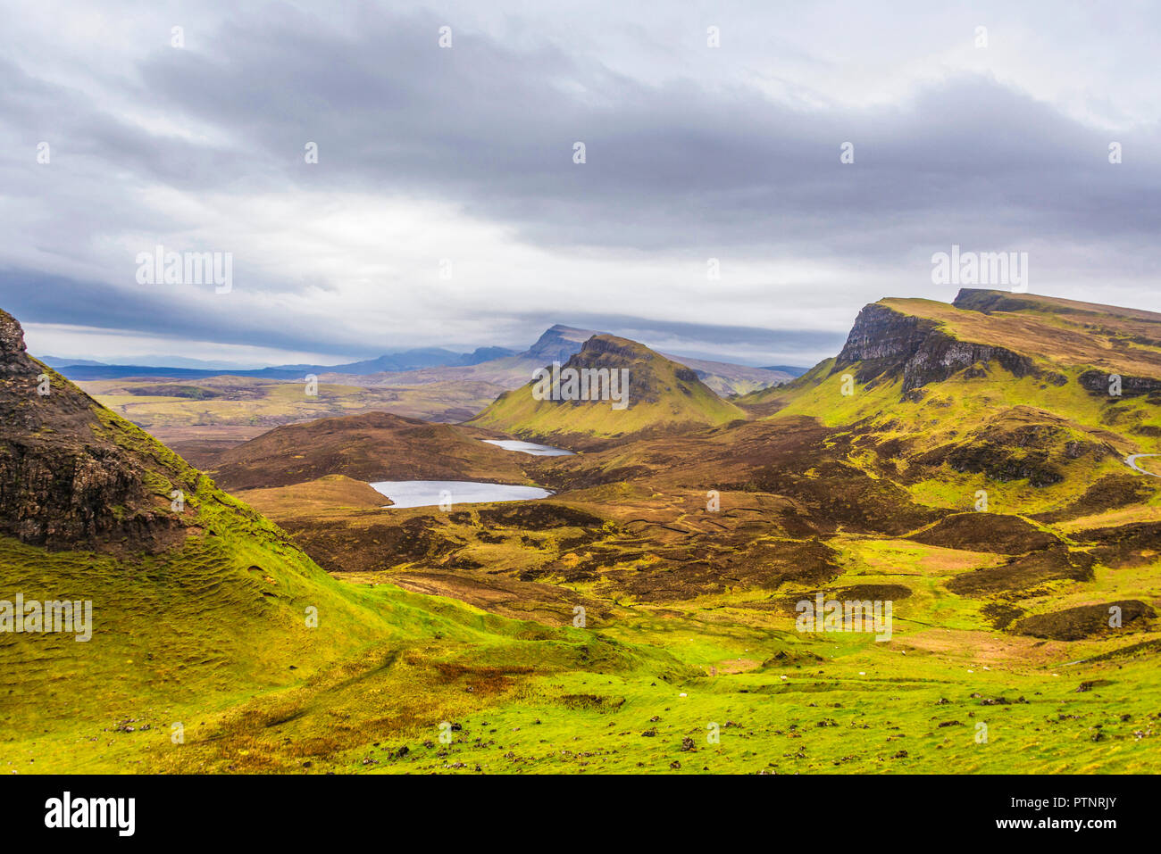 views of the Quiraing mountains range Stock Photo - Alamy