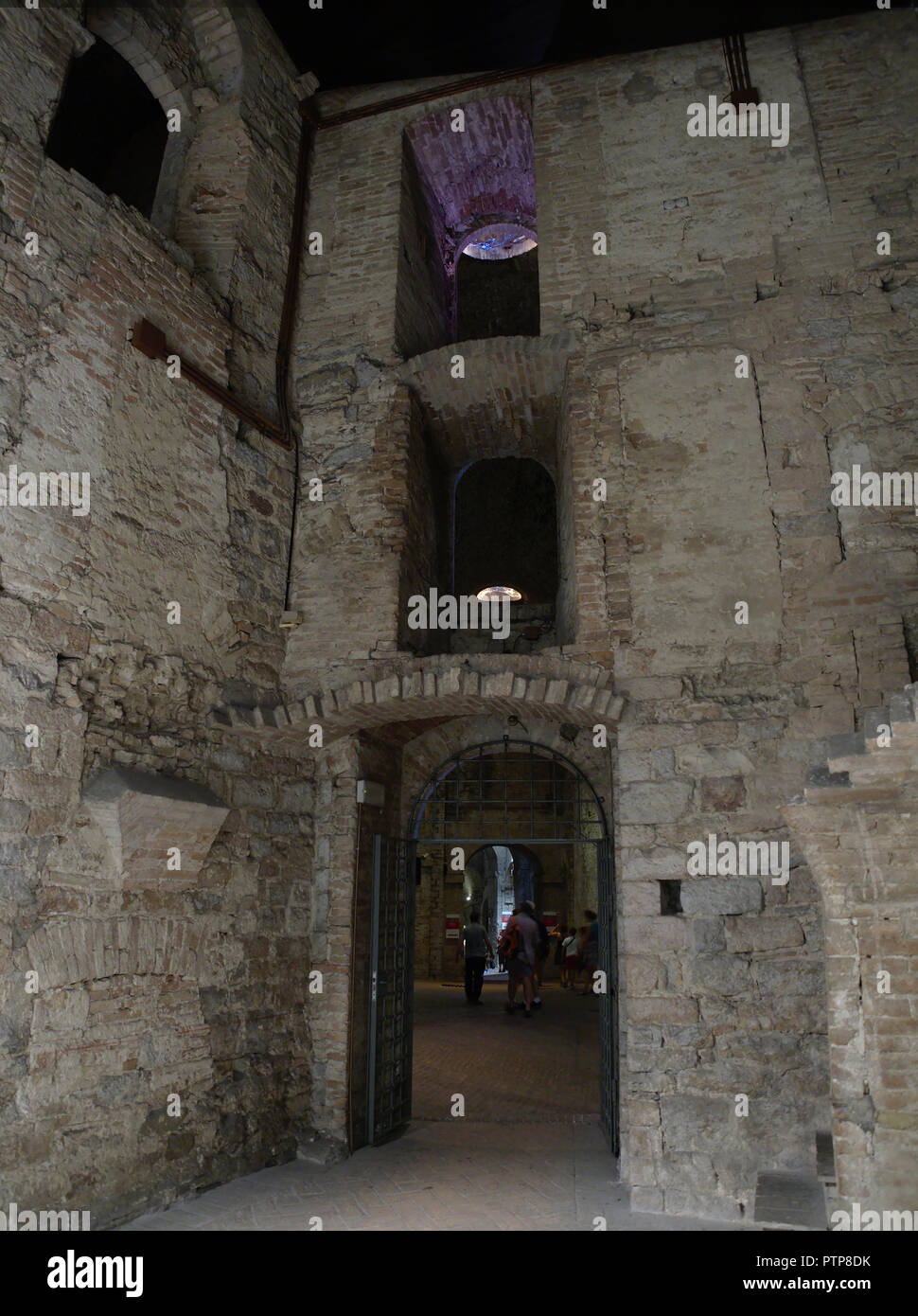 Perugia, Umbria Italy. Inside the old Rocca Paolina. The fortress built ...