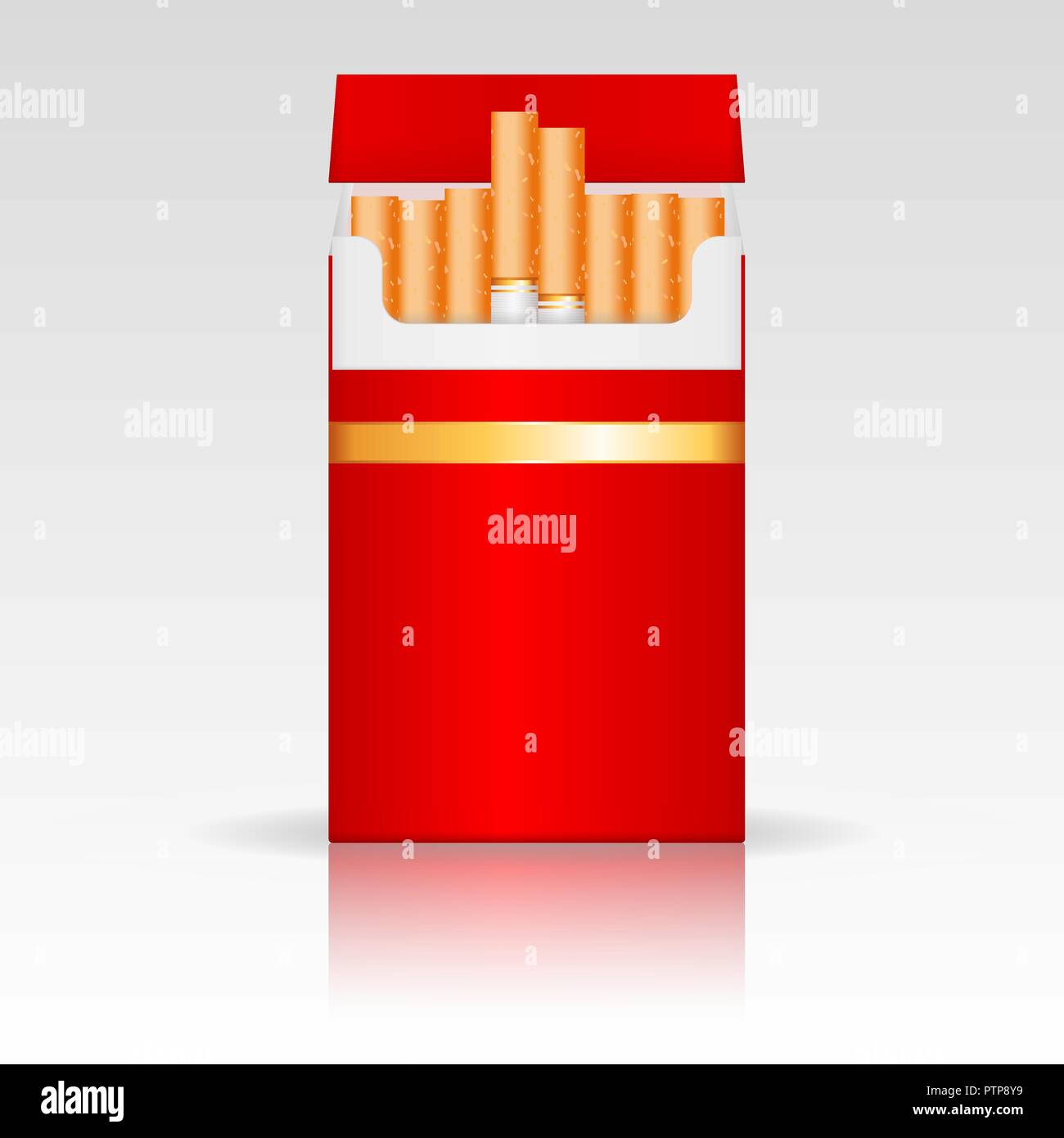 Red pack of cigarettes Stock Vector Image & Art - Alamy