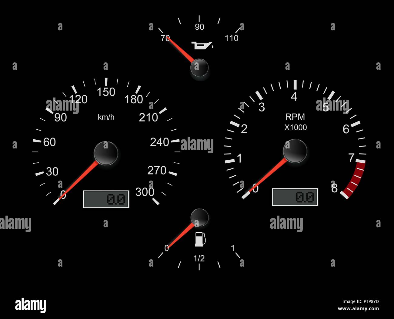 Dashboard car Stock Vector Images - Alamy