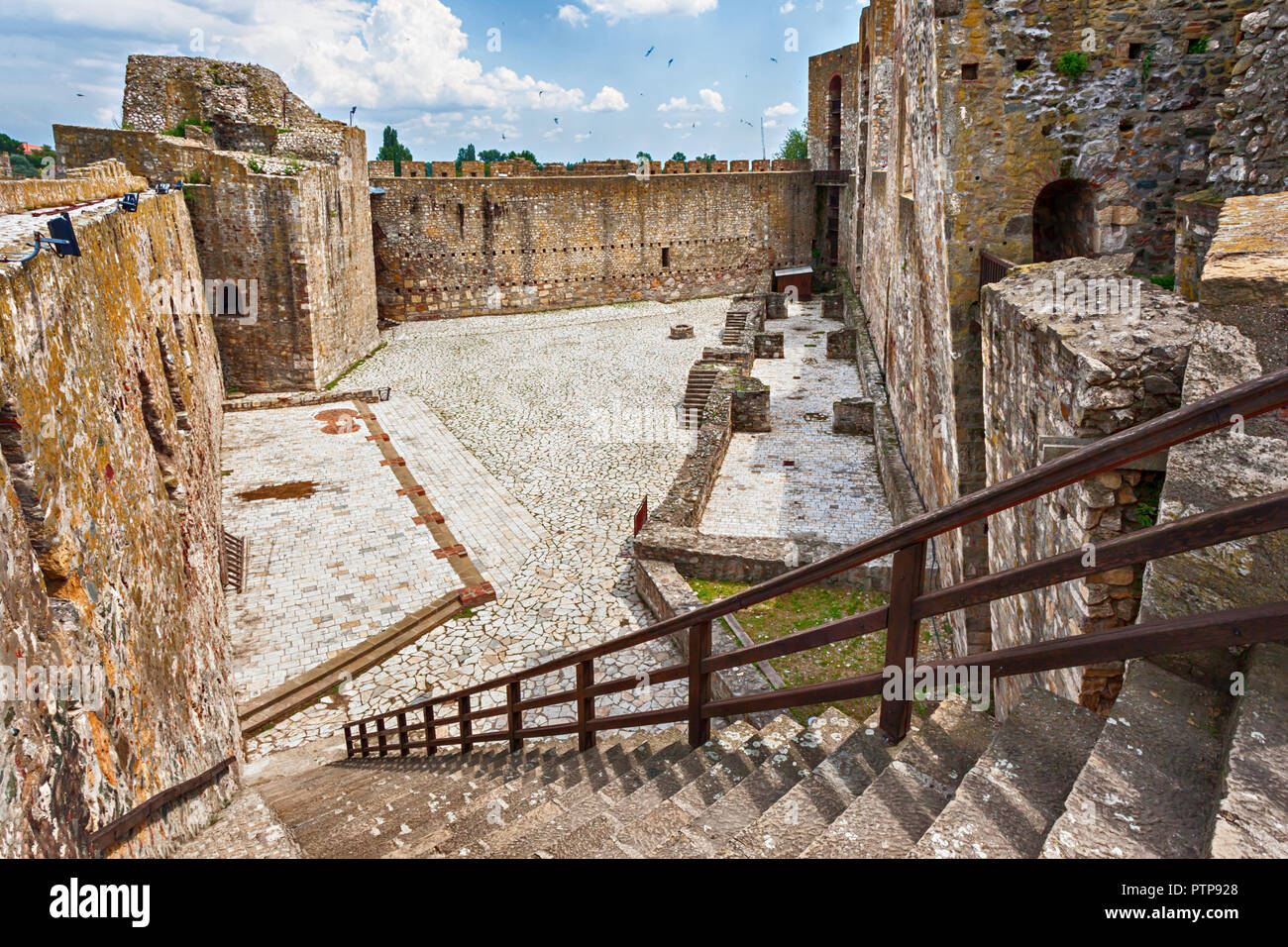 Smederevo Fortress, Serbia, 7/8/09 - Fortified manor Inner City Wall of ...