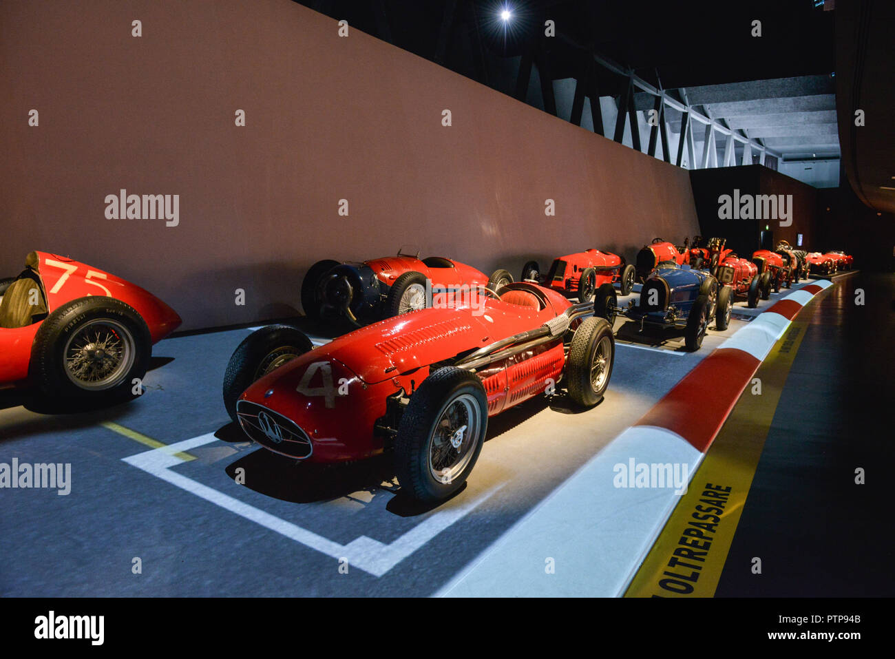 Italy, Turin: interior of the National Automobile Museum Stock Photo ...