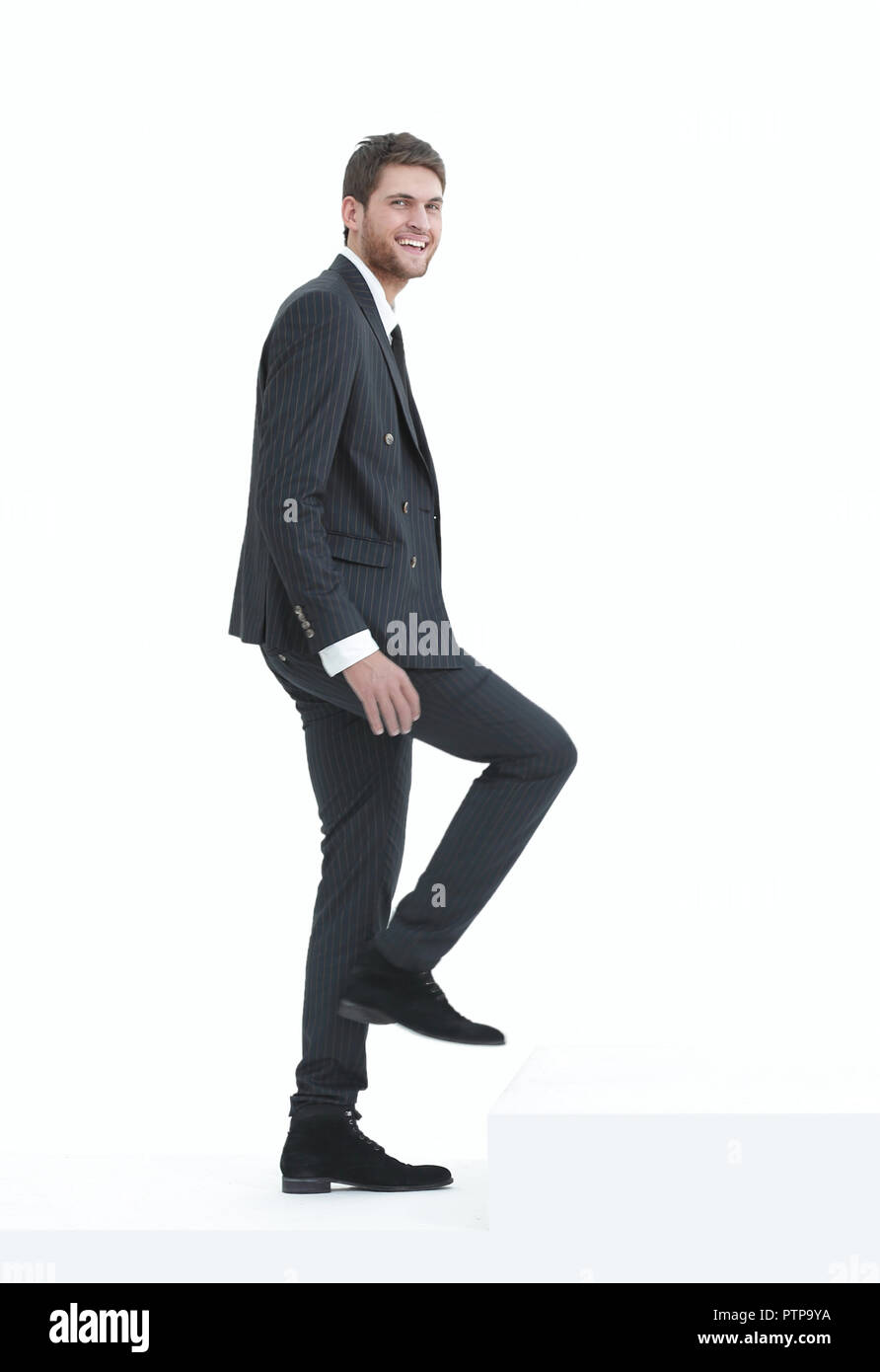 Businessman taking step hi-res stock photography and images - Alamy