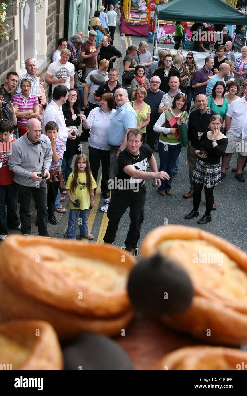 World Black Pudding Throwing Championships 2008, held at the Royal Oak ...