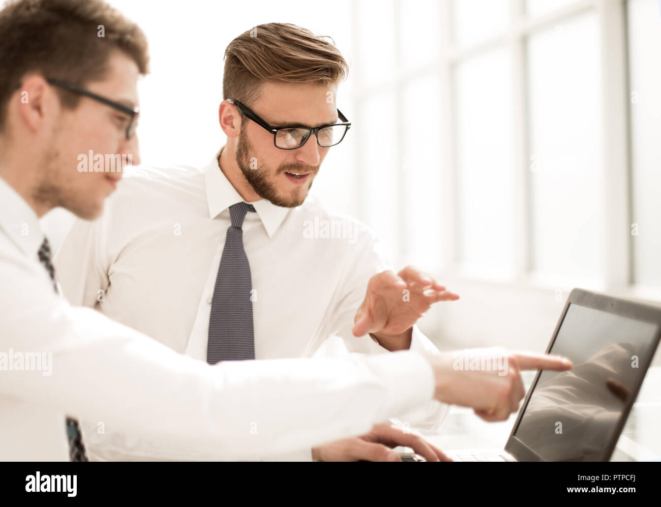Two colleagues desk white background hi-res stock photography and ...