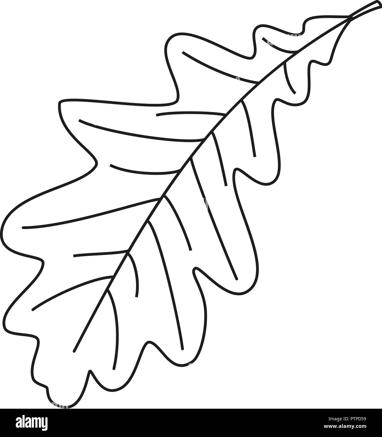 Oak Leaf Clip Art Black And White Oak Leaf Line Art Etsy UK