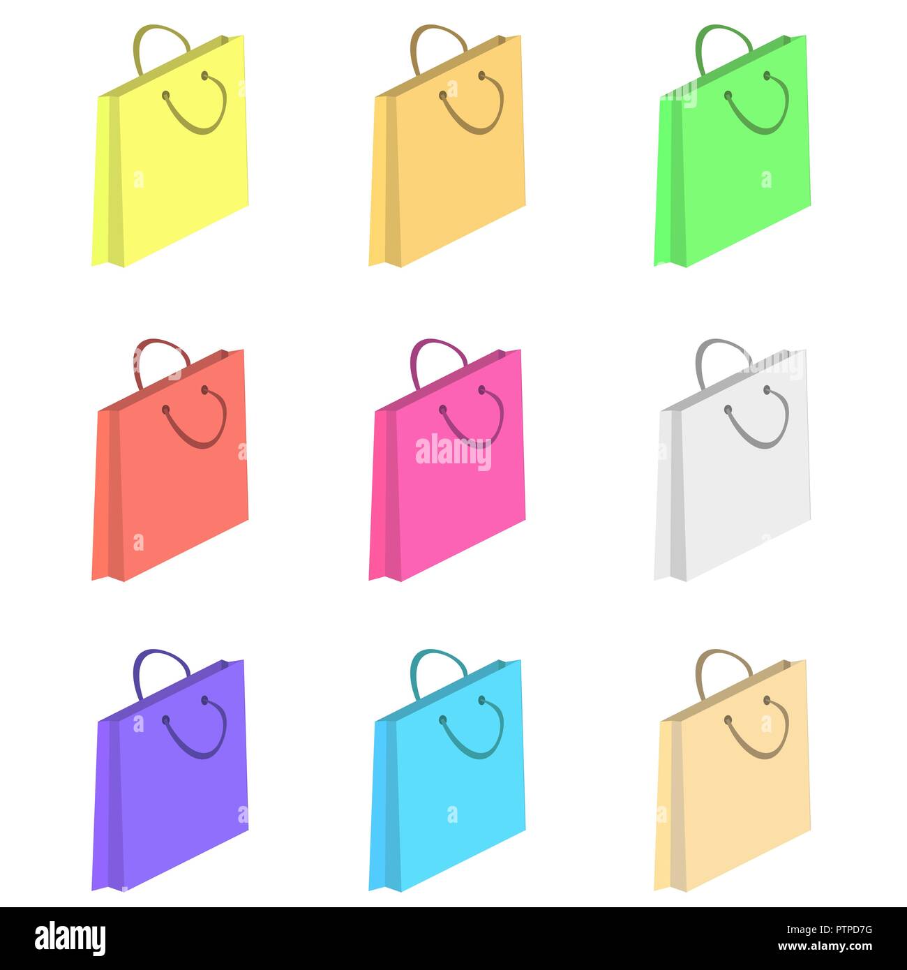 Colorful Shopping Paper Bags Stock Vector Image & Art - Alamy