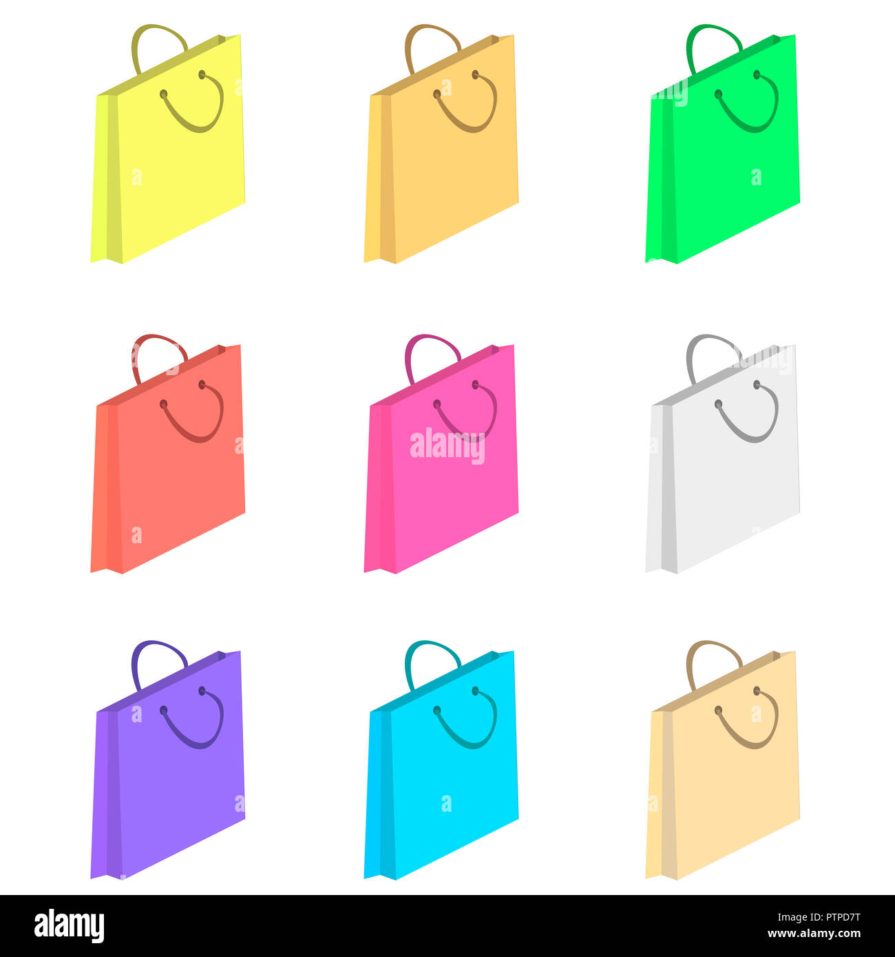 Colorful Shopping Paper Bags Stock Photo - Alamy