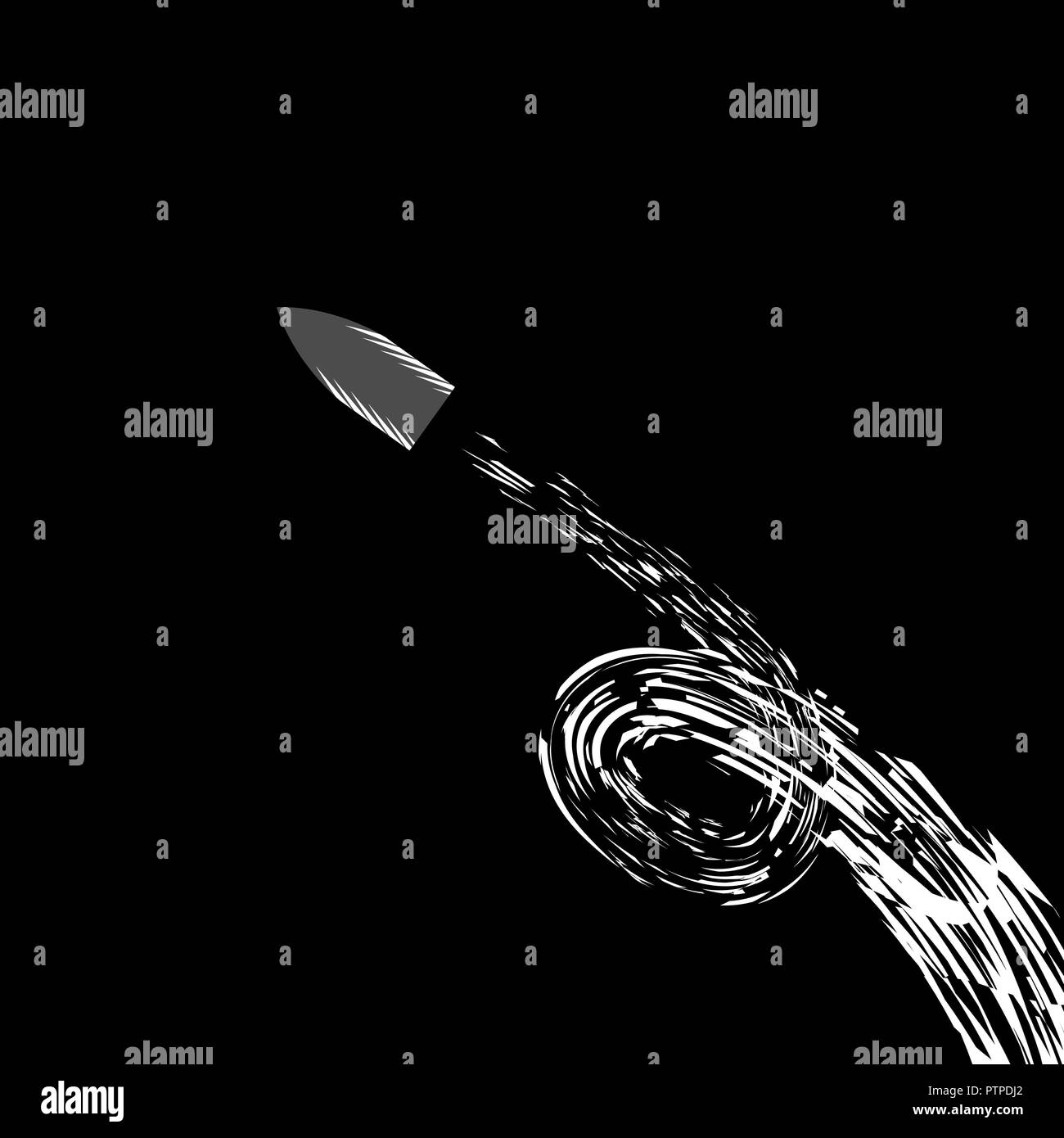 Metal Bullet Silhouette with Particles Stock Vector Image & Art - Alamy