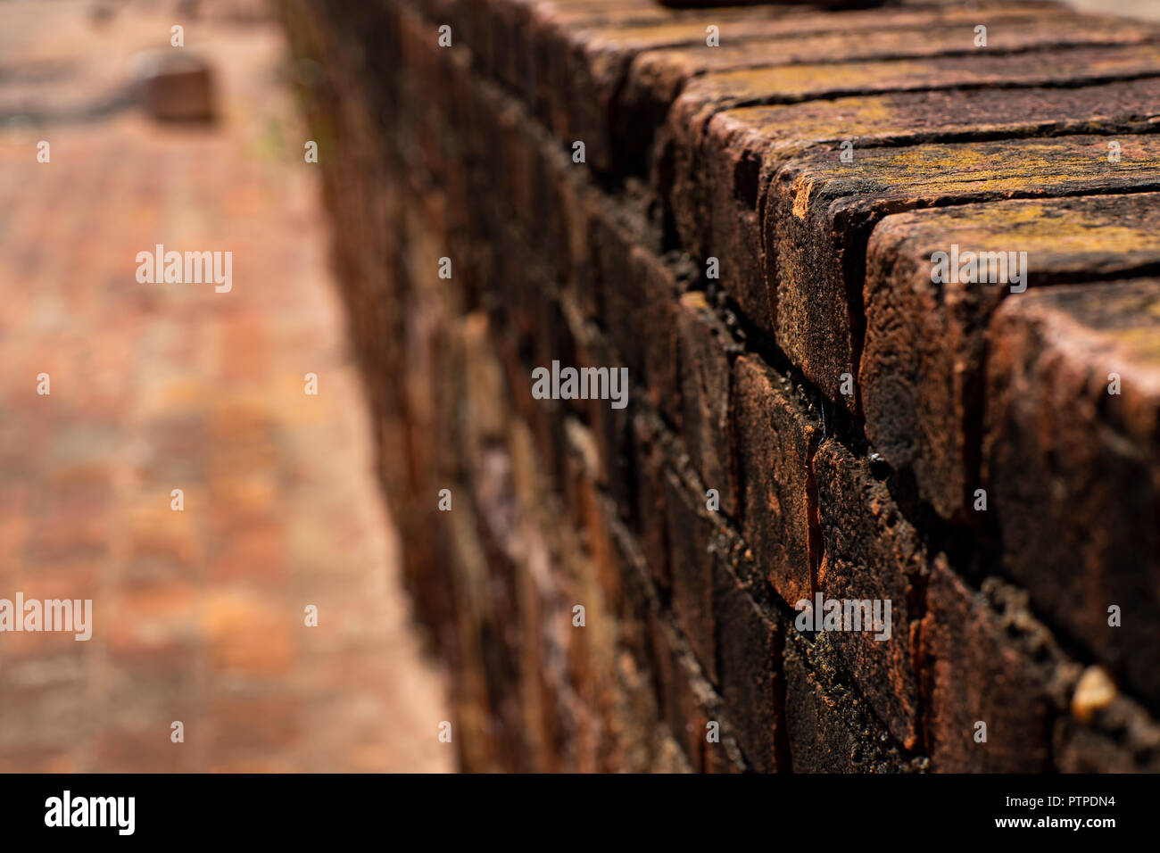 Texture of brown brick wall, brick surface as background for writing ...