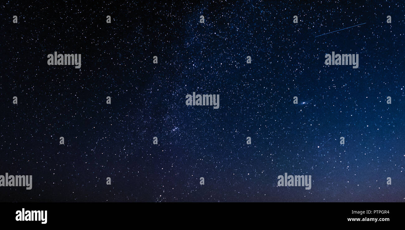 Night sky with stars and galaxy in outer space, universe background ...