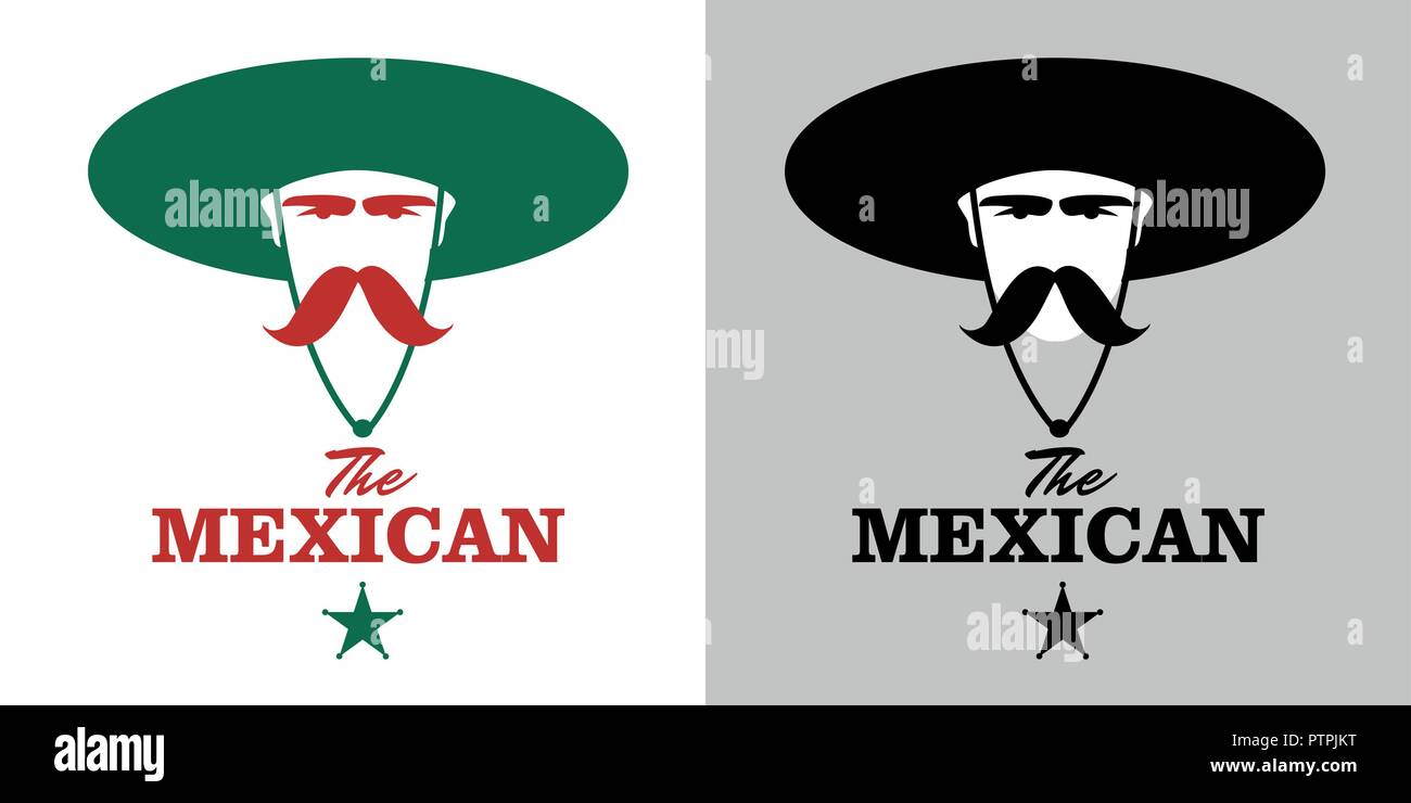Symbolic image of Mexican man with mustache and hat Stock Vector Image ...