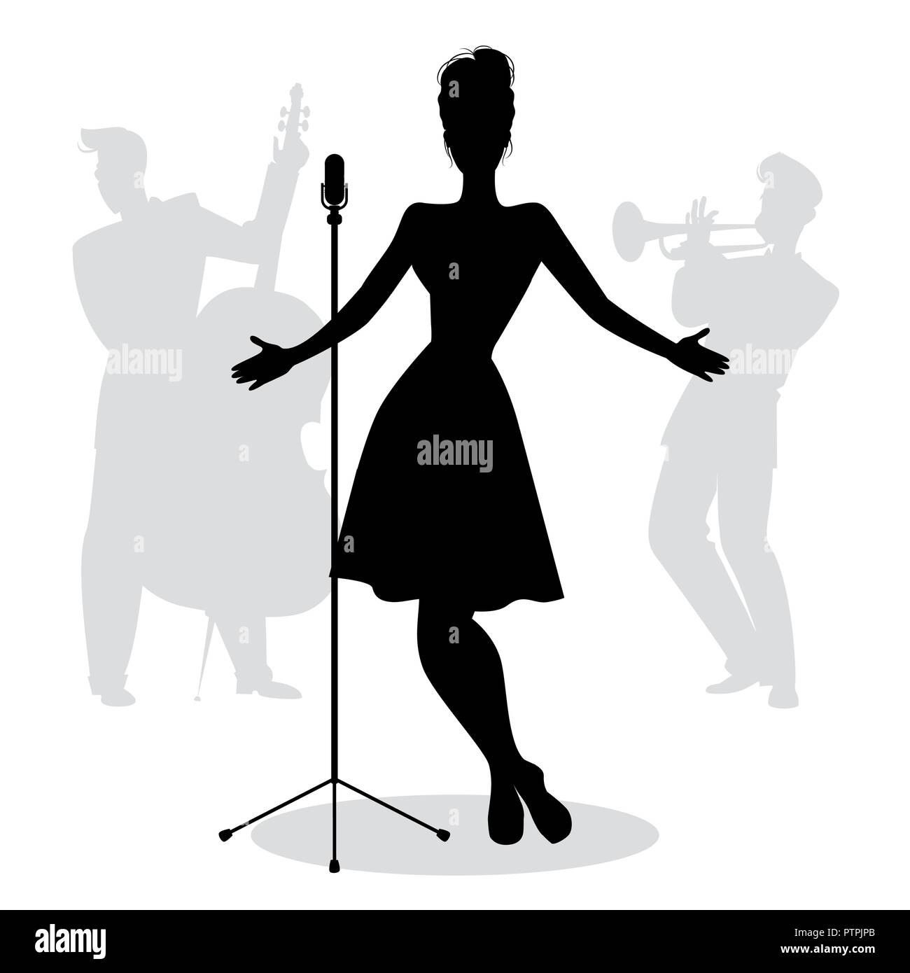 Classic singer man in Stock Vector Images - Alamy