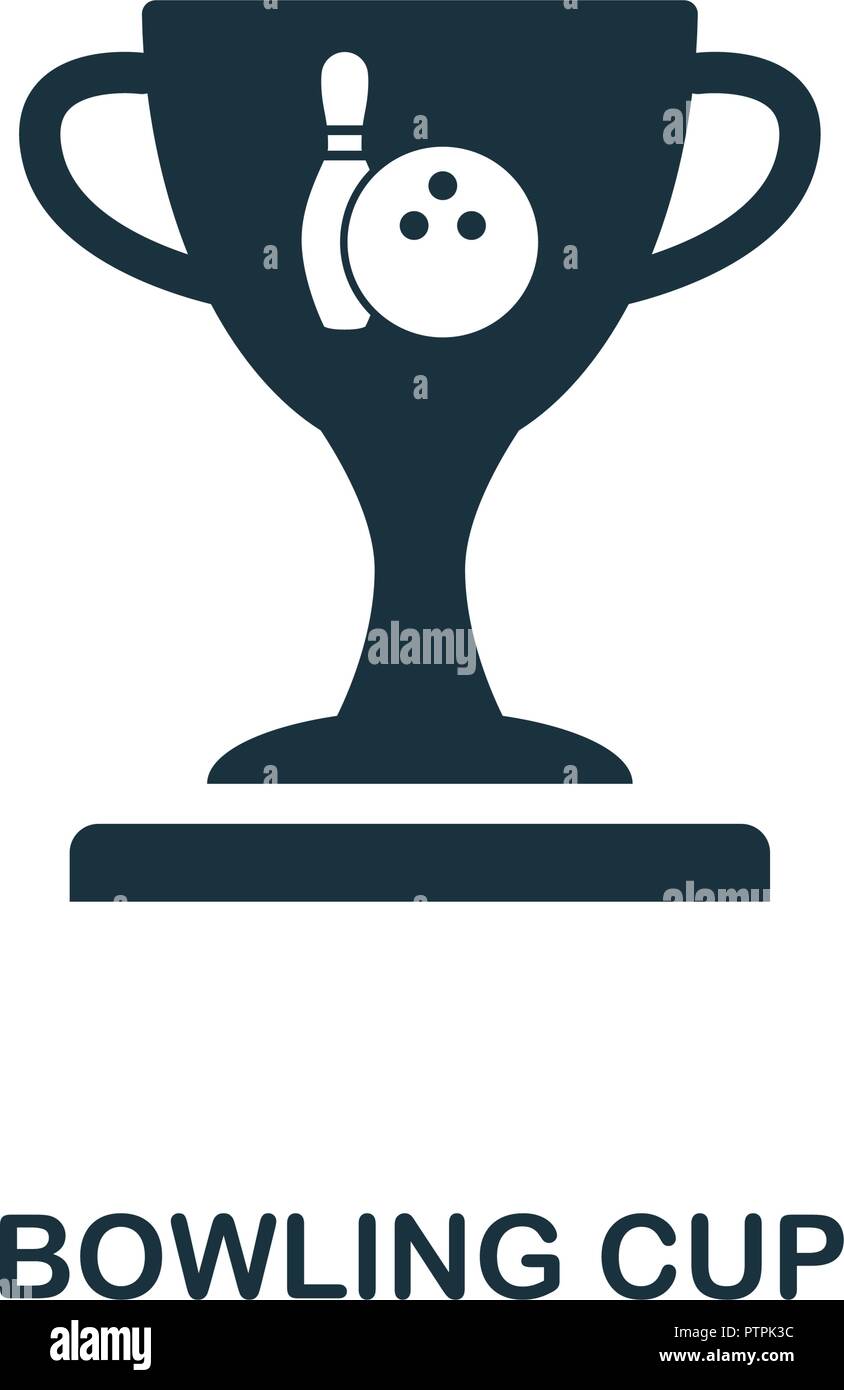 Bowling Cup Icon Monochrome Style Design From Bowling Collection Ux And Ui Pixel Perfect