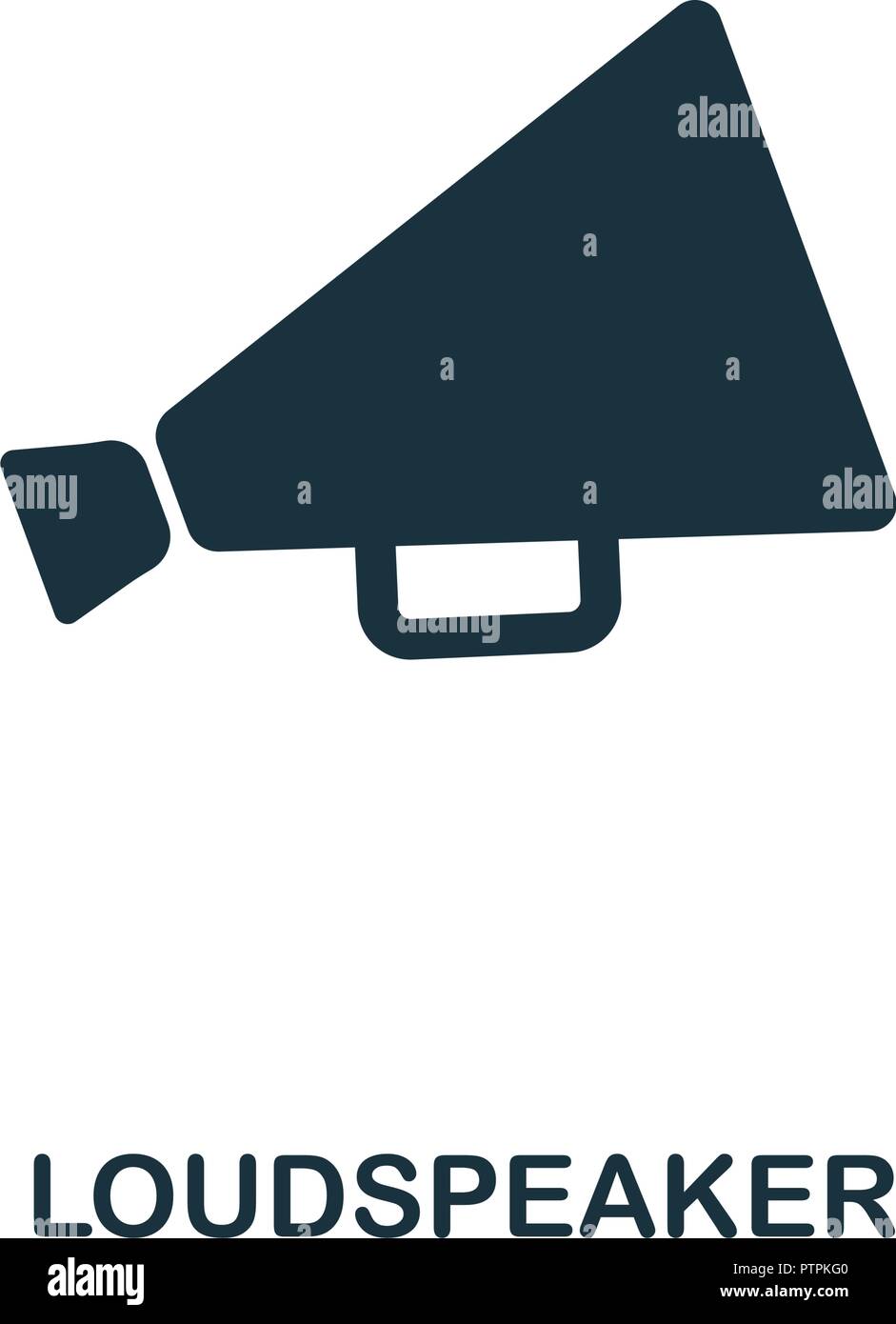 Loudspeaker icon. Monochrome style design from cinema collection. UX ...