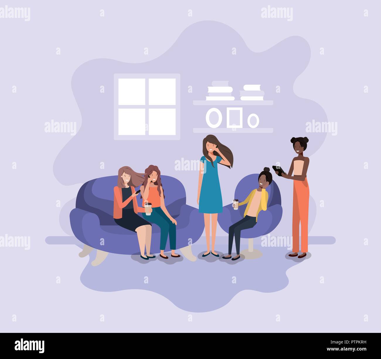 Woman calling room service Stock Vector Images - Alamy