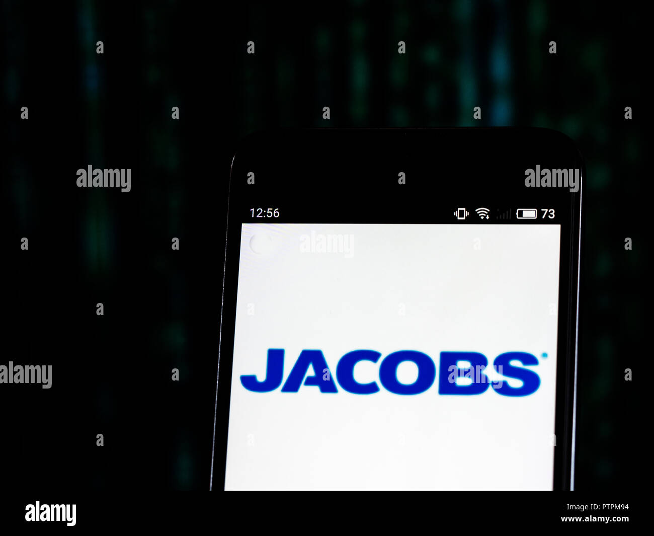 Jacobs Engineering Group logo seen displayed on smart phone. Jacobs ...