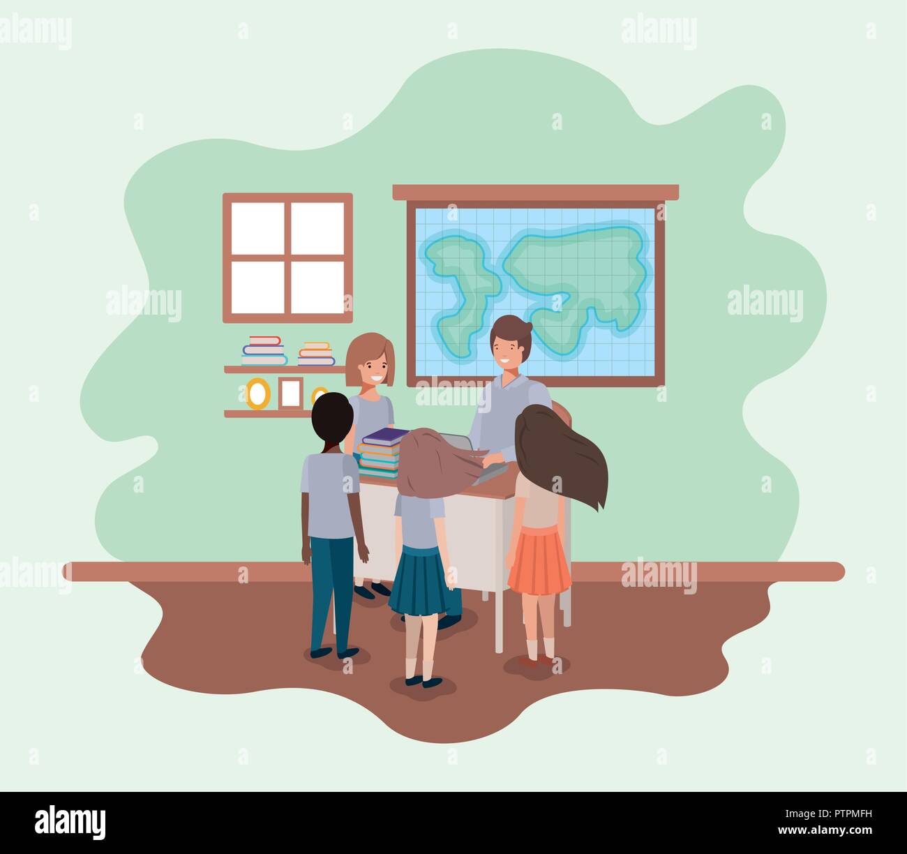 Students study maps hi-res stock photography and images - Alamy