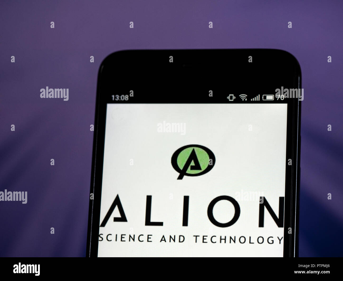Alion science & technology corp logo seen displayed on smart phone ...