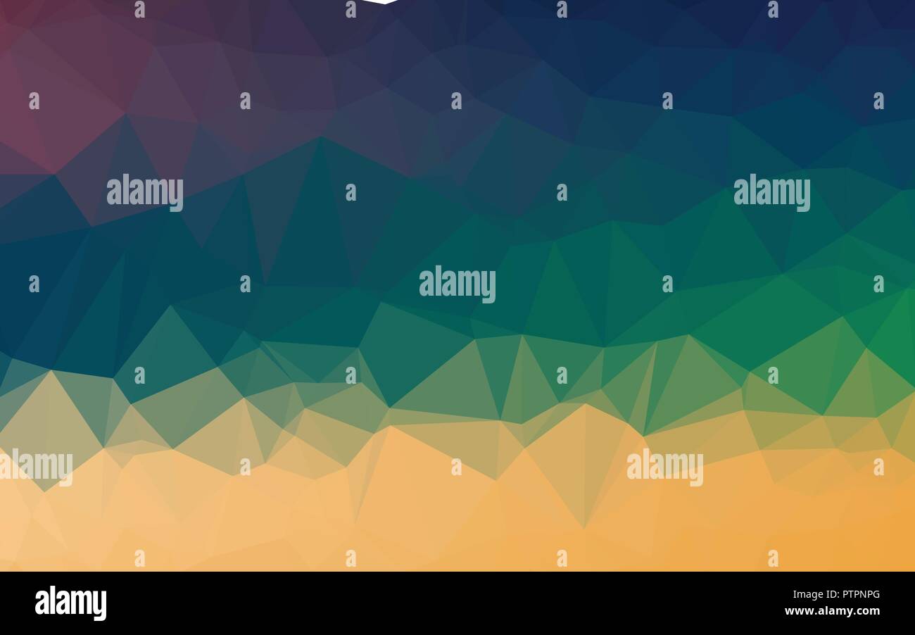 Abstract Colorful Low Poly Vector Background With Warm Gradient Futuristic Pattern Stock Vector